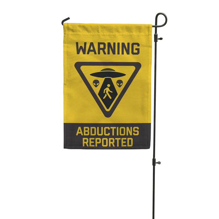 Alien Abduction Warning! | Halloween Garden Flag
