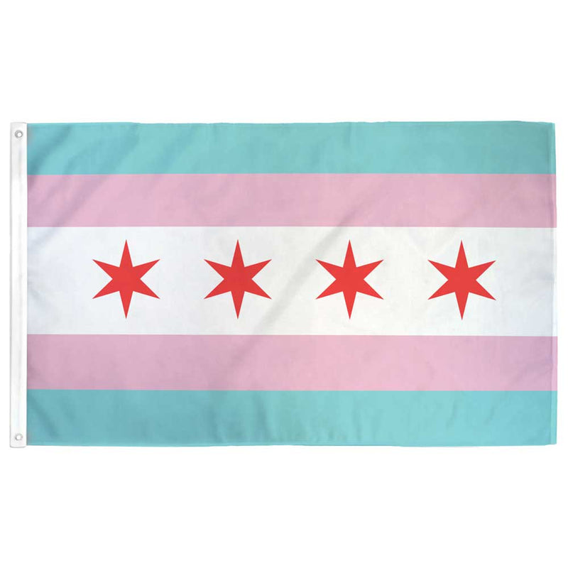 Chicago-Inspired Trans Pride Flag | Transgender Flags | Flags For Good