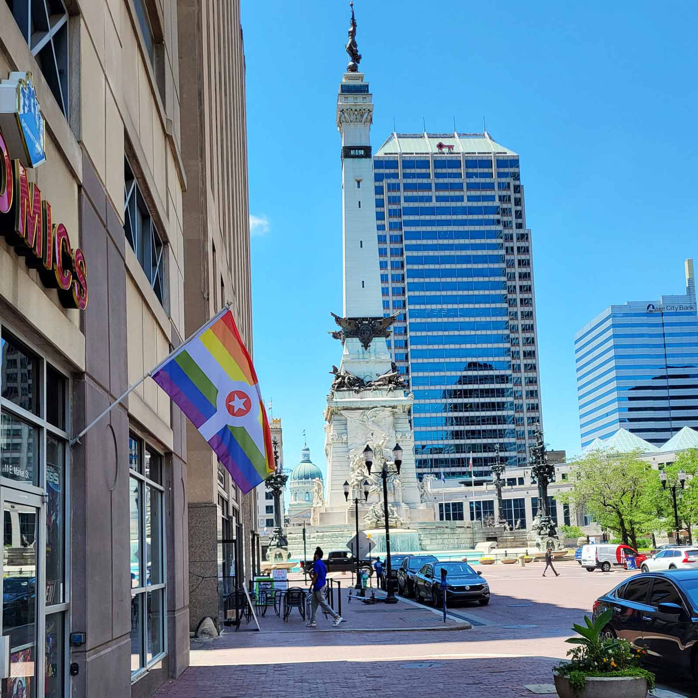 Rainbow Indianapolis Pride Flag | Durable Polyester Flag