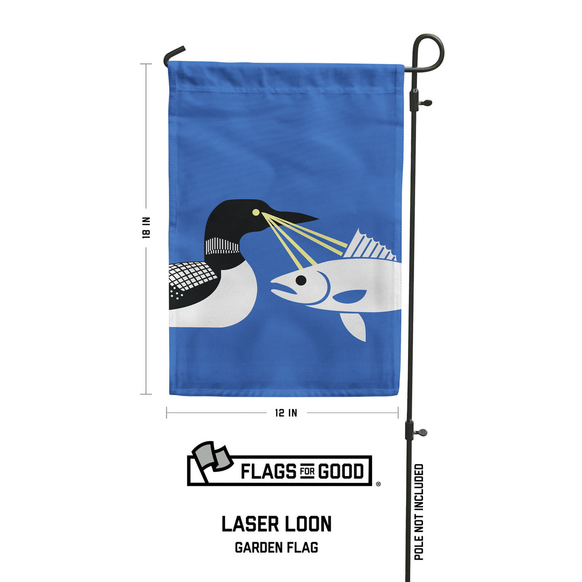 Minnesota Laser Loon Garden Flag | MN Yard Flags | Flags For Good