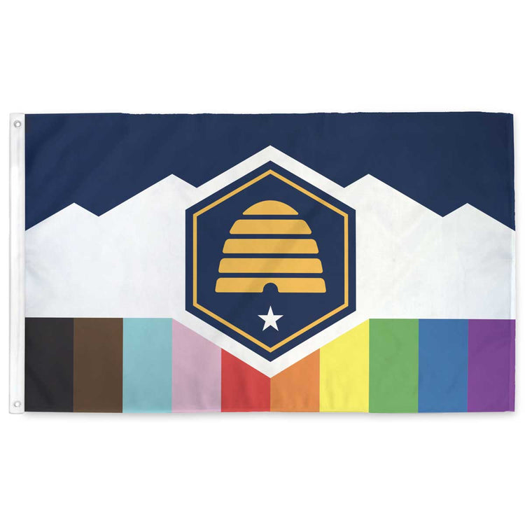 Utah Pride Flag | Rainbow Beehive State Flag | Flags For Good