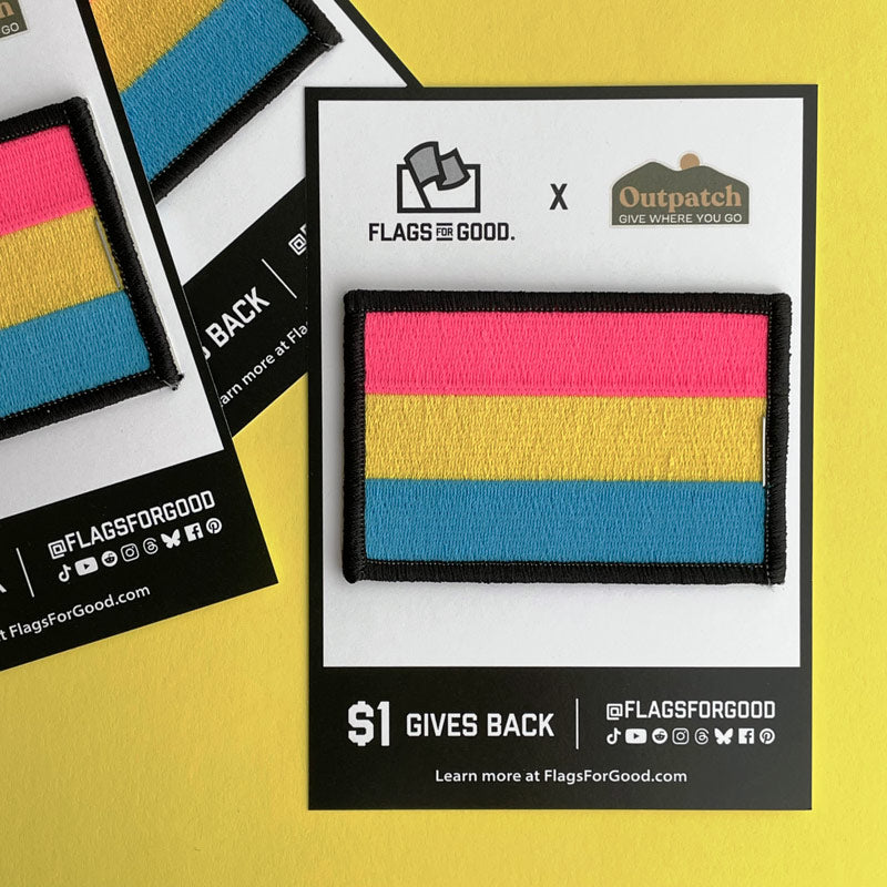 Pansexual Pride Flag Stick-On Patch | 1$ Donated to LGBTQ Organizations
