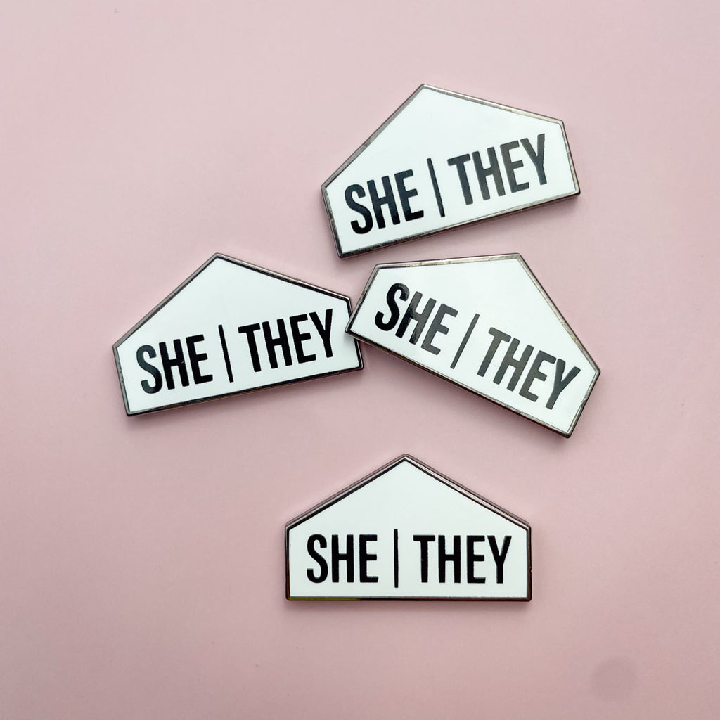 Pronoun + Flag Magnet Pin (Top Pronouns Only) | Hard Enamel | $1 ...