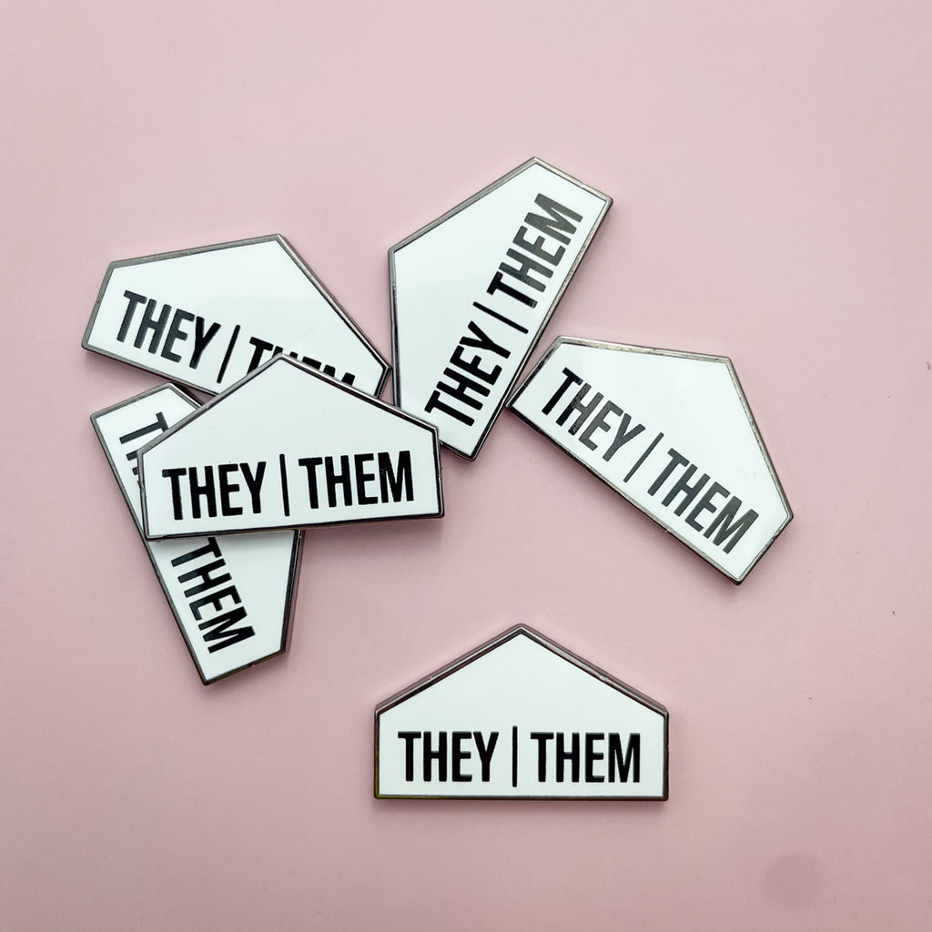 Pronoun + Flag Magnet Pin (Top Pronouns Only) | Hard Enamel | $1 ...