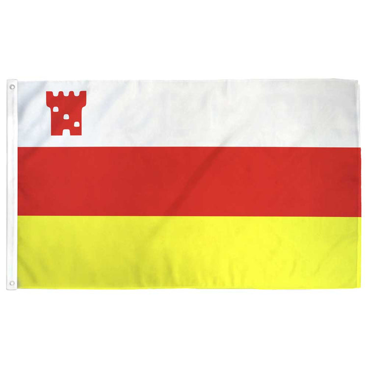 Santa Barbara Flag | White, Red & Gold Flag | Flags For Good