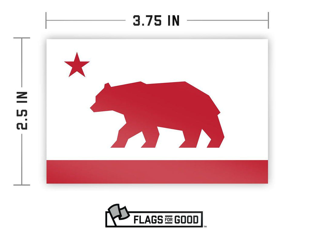 Redesigned California State Flag Sticker – Flags For Good