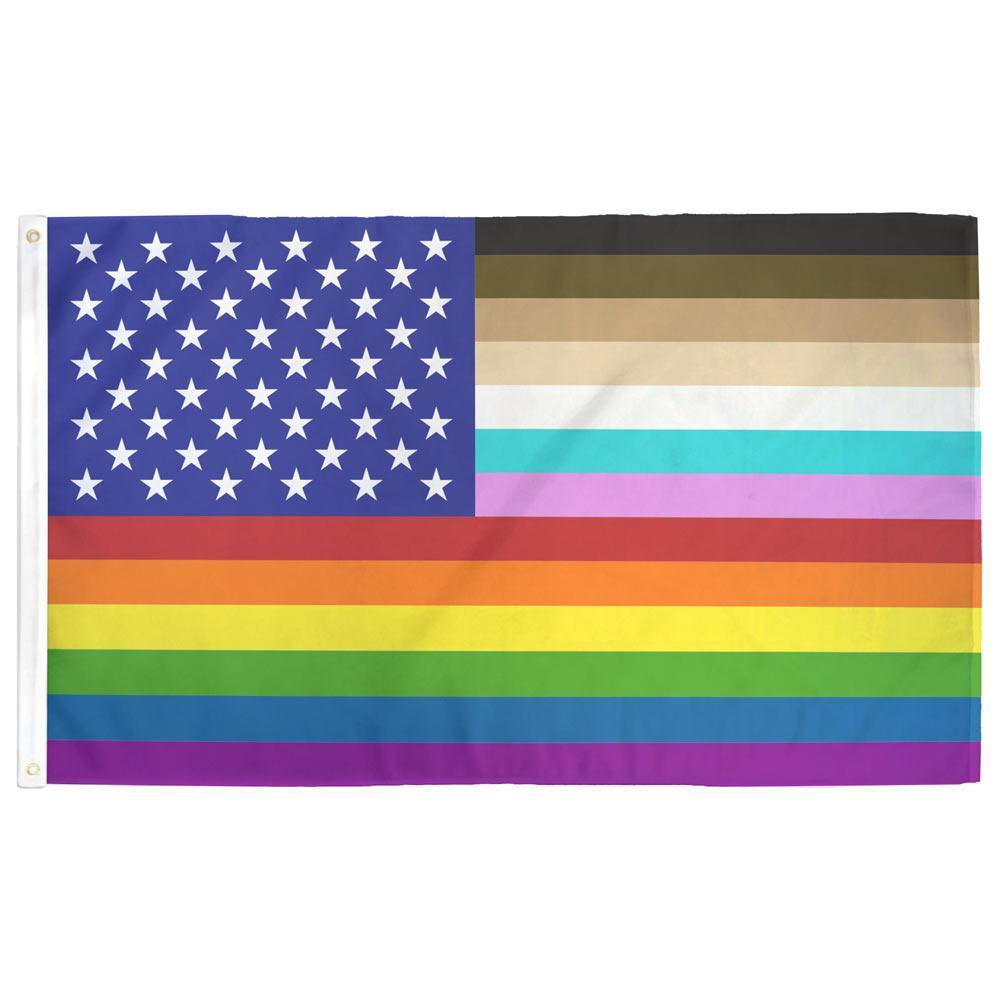 For All Rainbow United States Flag | Gay Pride Rainbow Flags | Flags ...