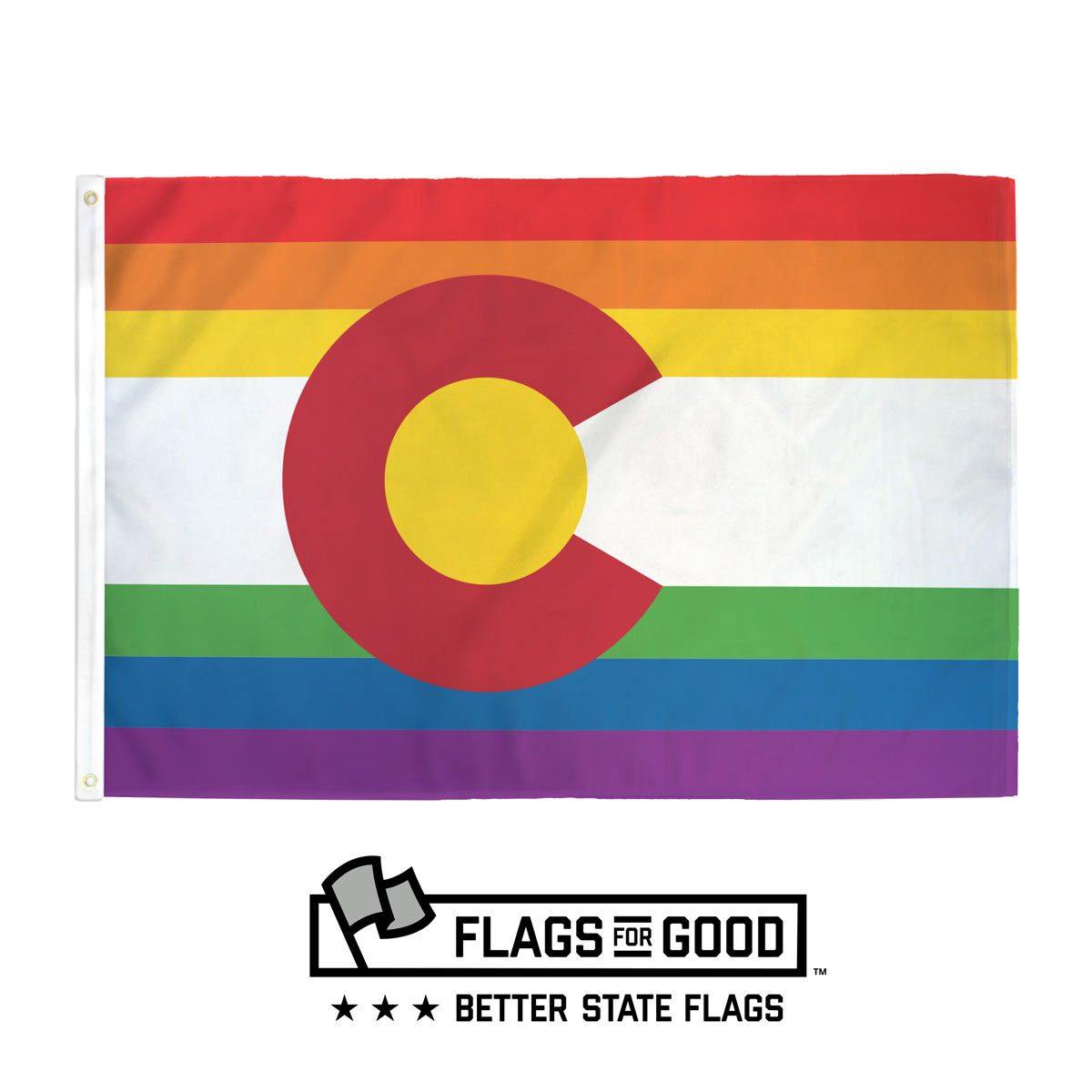 Colorado Pride Flag | LGBTQ+ Rainbow Colorado Flag | Flags For Good