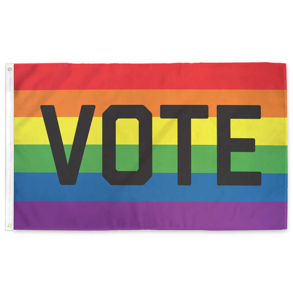 VOTE Rainbow Flag | Durable Polyester Flag | $1 Donated