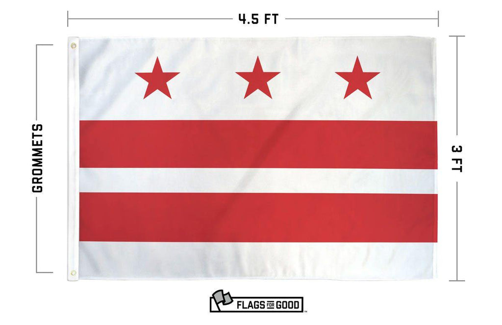 Washington DC Flag | 3' x 4.5' Polyester Flag – Flags For Good