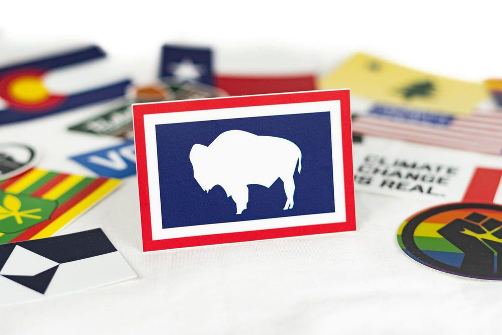 Wyoming Flag Sticker | Bison State Decal | Flags For Good