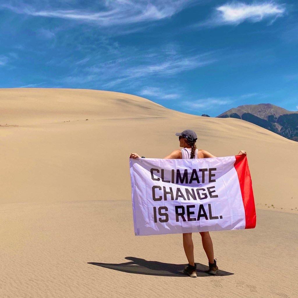 "Climate Change Is Real" Flag | $1 Donated to Climate Organizations ...